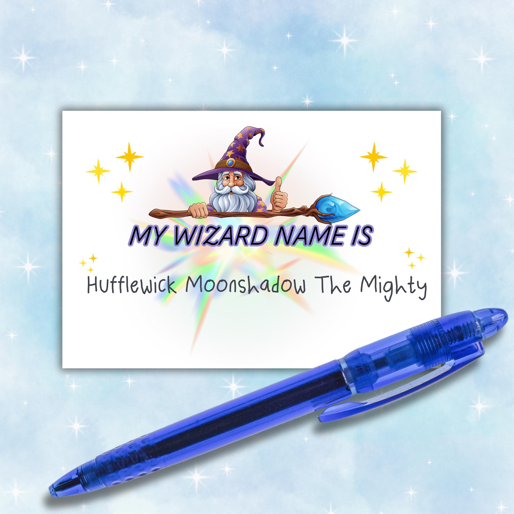 Whats Your Wizard Name Halloween Game, Fun Name Generator Activity ...