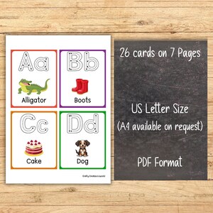Alphabet Flash Cards, Montessori Educational Activity, ABC Learning, A ...