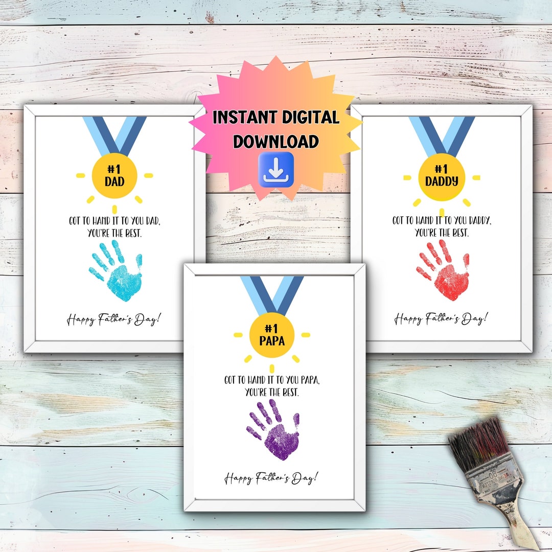 Father's Day Handprint Art Keepsake Gift for Dad DIY Classroom ...