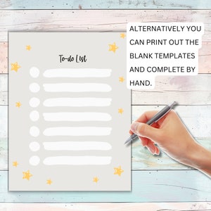 Editable to Do Lists, Activities Checklist, Printable Customized ...