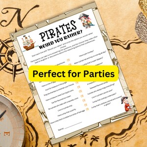 Pirates Printable Game, Would You Rather, This or That Kids Activity ...