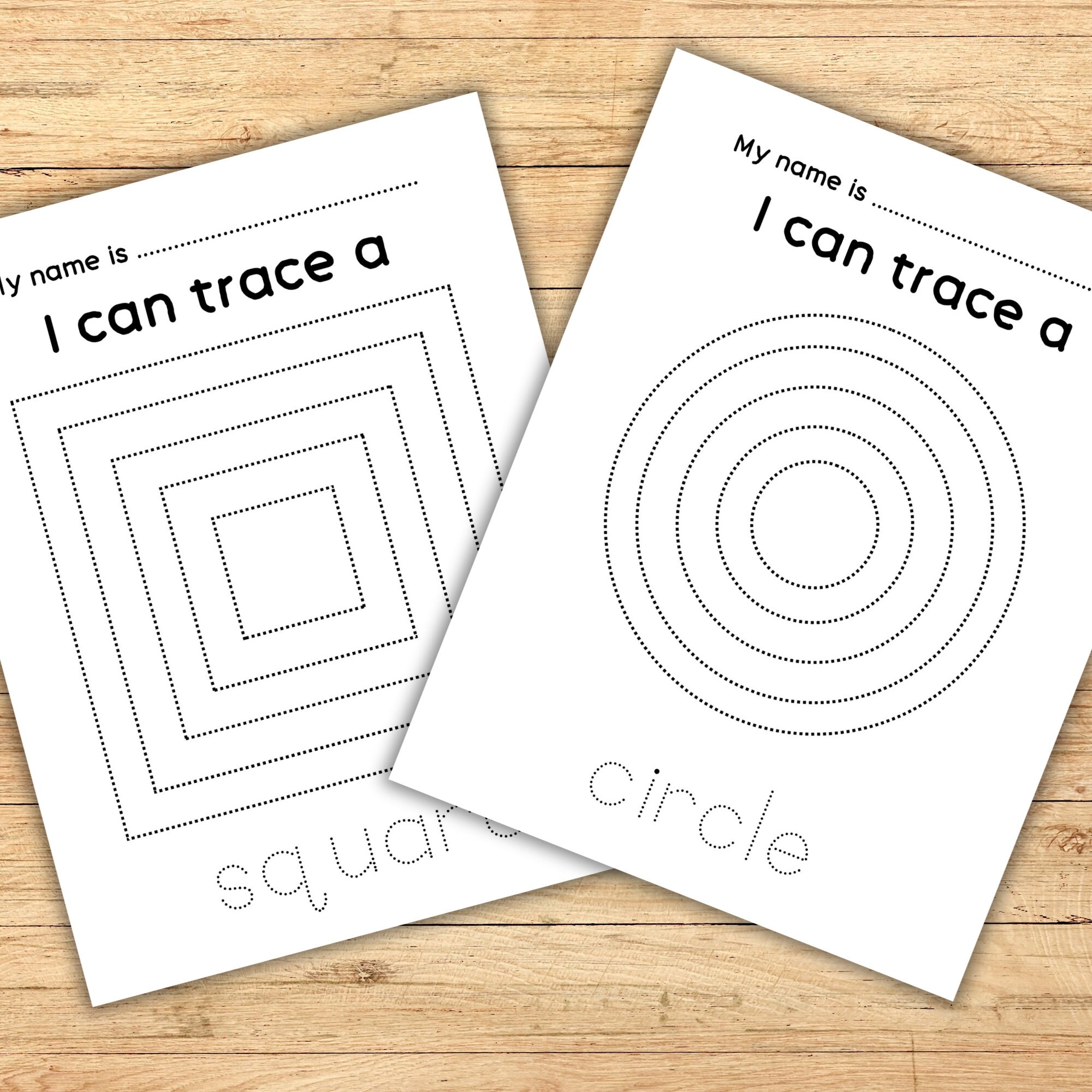 Shape Tracing Worksheets, Education Activities, Homeschool Printable ...