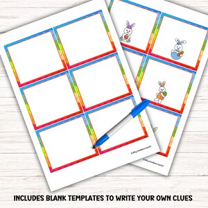 Easter Egg Scavenger Hunt, Printable Outdoor Treasure Hunt Clue Cards ...