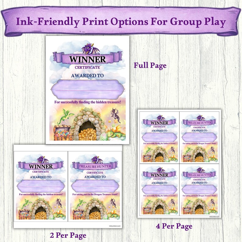 Dragon Treasure Hunt for Kids, Printable Indoor & Outdoor Clue Game ...