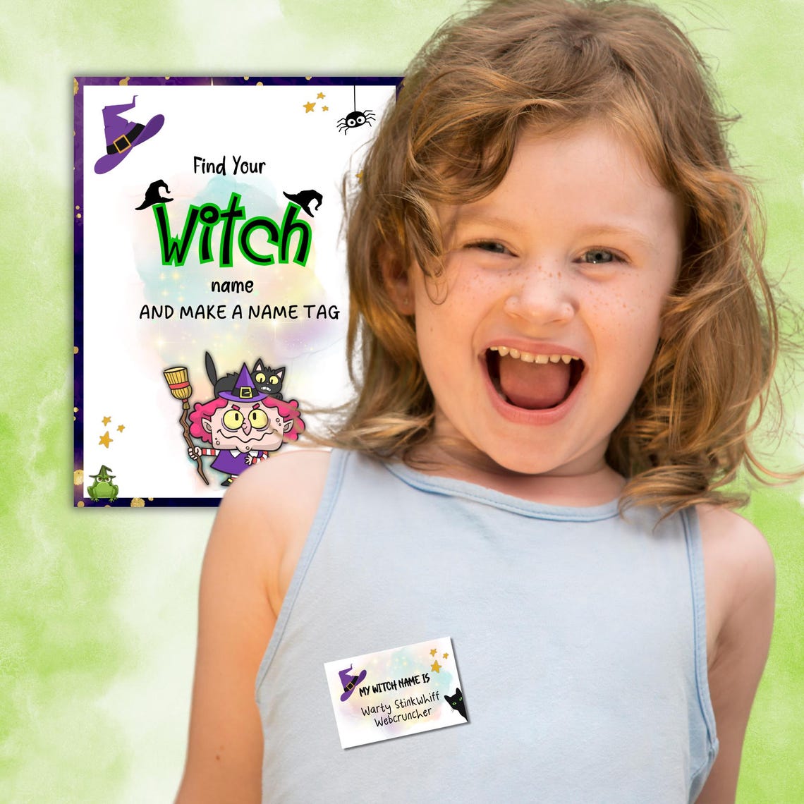 Whats Your Witch Name Halloween Game, Fun Name Generator Activity ...