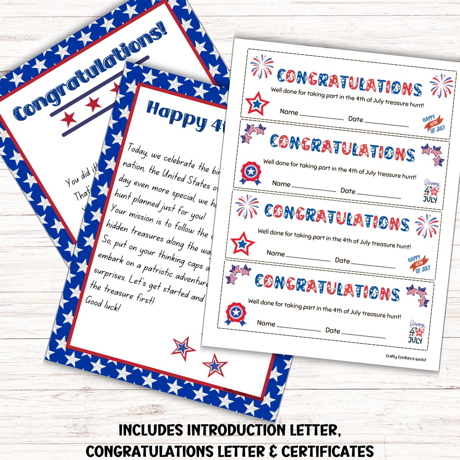 4th of July Scavenger Hunt, Independence Day Family Game, Treasure Hunt ...