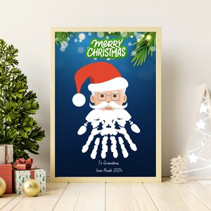 Santa Handprint Art Activity, Christmas DIY Craft, Toddler Preschool ...