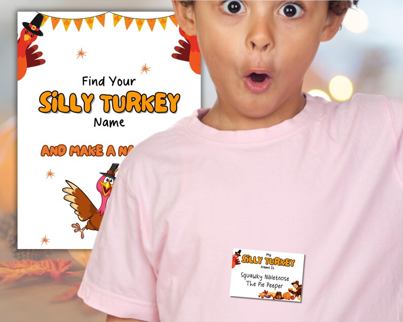 Whats Your Silly Turkey Name, Printable Thanksgiving Name Generator ...
