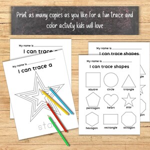 Shape Tracing Worksheets, Education Activities, Homeschool Printable ...