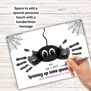 Halloween Handprint Art Activity, Cute Spider DIY Craft, Toddler Kids ...