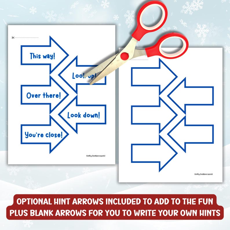 Snowman Hunt Party Game Printable, Christmas Scavenger Hunt for Kids ...