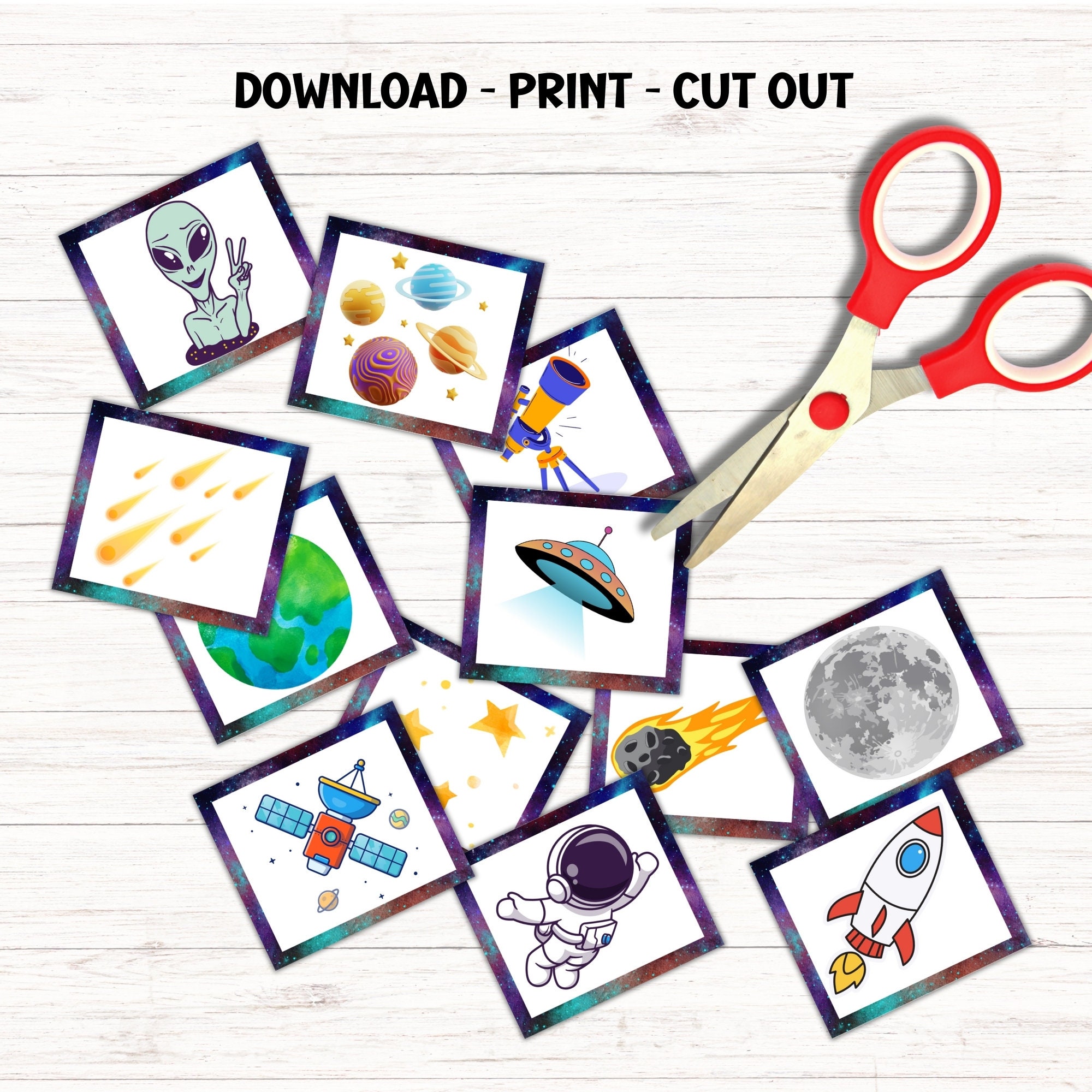 Space Theme Scavenger Hunt for Kids, Indoor or Outdoor School Holiday ...