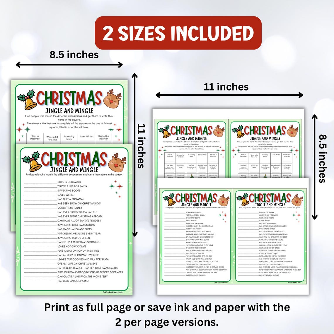 Christmas Party Game, Jingle and Mingle, Find Someone Who, Ice-breaker ...