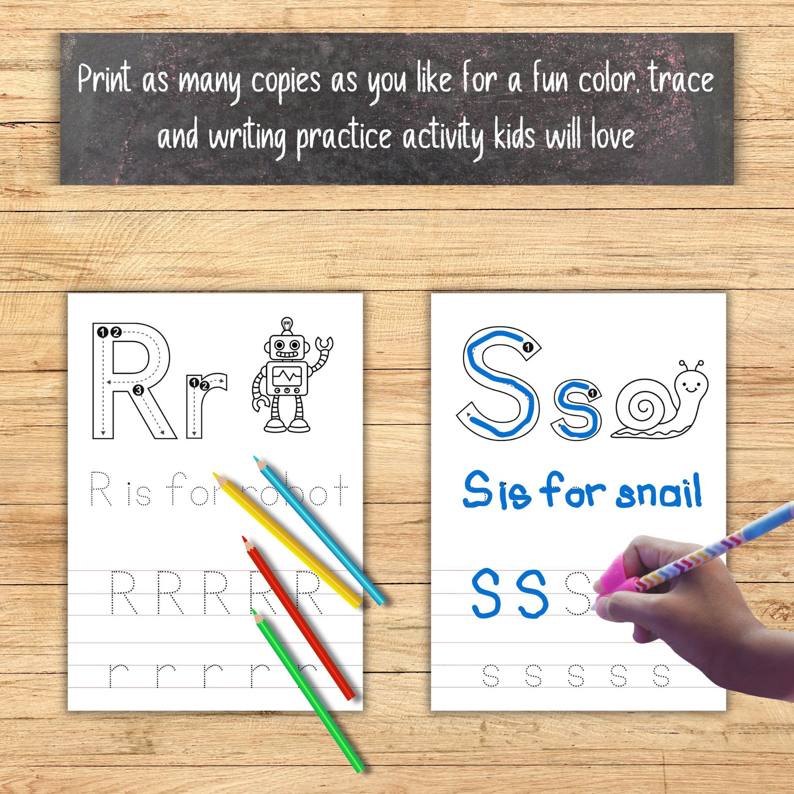 Alphabet Tracing Worksheets, Color and Writing Practice Pages ...
