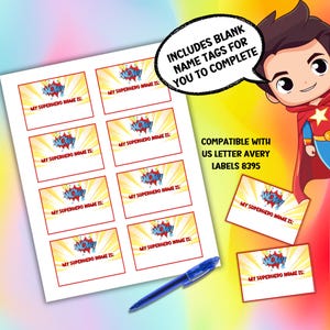 Whats Your Superhero Name Party Game for Kids, Comic Name Generator ...
