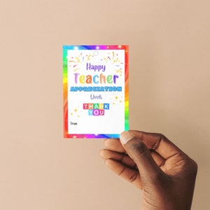 Teacher Appreciation Gift Tags Bundle, Thank You Teacher Gift Labels ...