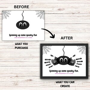 Halloween Handprint Art Activity, Cute Spider DIY Craft, Toddler Kids ...