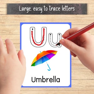 Alphabet Flash Cards, Montessori Educational Activity, ABC Learning, A ...