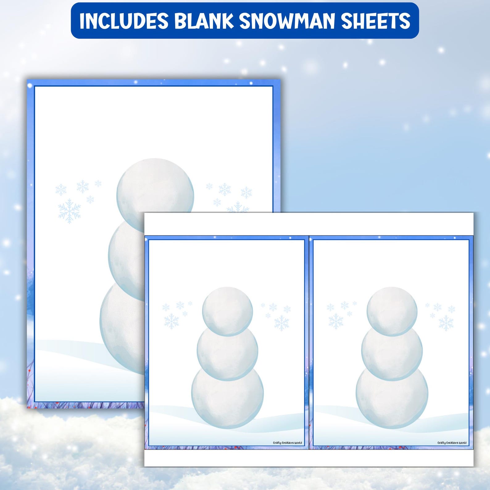 Roll a Snowman Party Game, Classroom Winter Activities, Printable ...