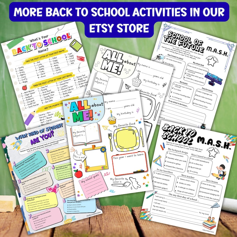 Back to School Printable, All About Me Classroom Activity, First Week ...