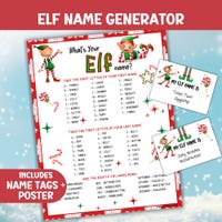 Whats Your Elf Name Christmas Game, Fun Name Generator Activity ...