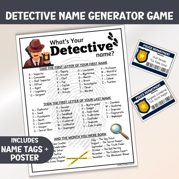 Detective Badge - Etsy