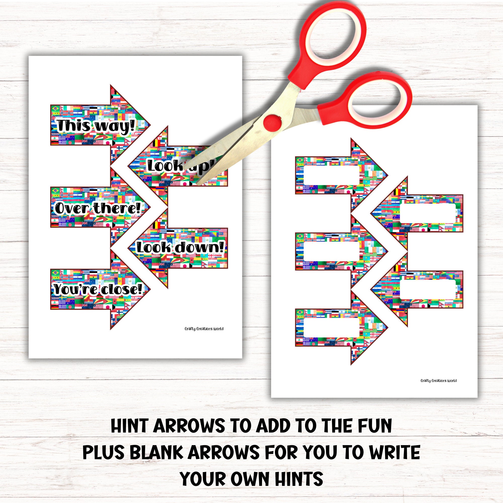 Flags of the World Scavenger Hunt for Kids, Indoor or Outdoor Holiday ...