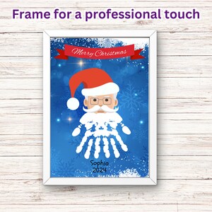 Santa Handprint Art Activity, Christmas DIY Craft, Toddler Preschool ...