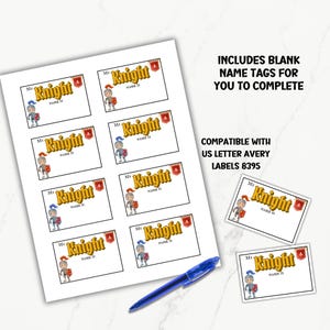 What’s Your Knight Name Party Game, Medieval-themed Activity, Printable ...