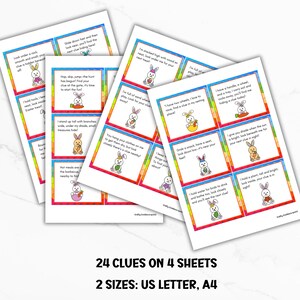 Easter Egg Scavenger Hunt, Printable Outdoor Treasure Hunt Clue Cards ...
