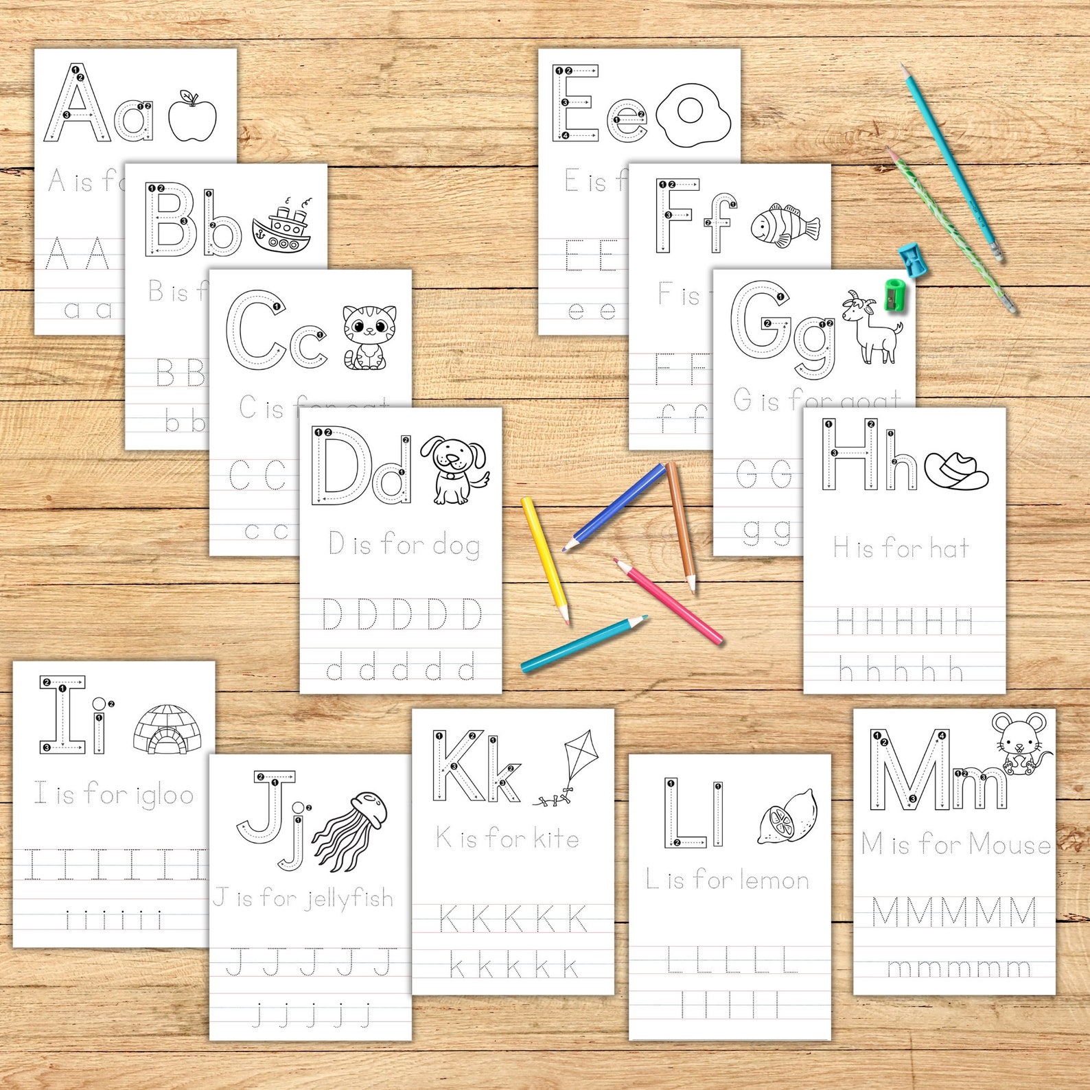 Alphabet Tracing Worksheets, Color and Writing Practice Pages ...