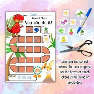 Dinosaur Reward Chart Bundle, Child Task Behaviour Tracker, Homeschool ...