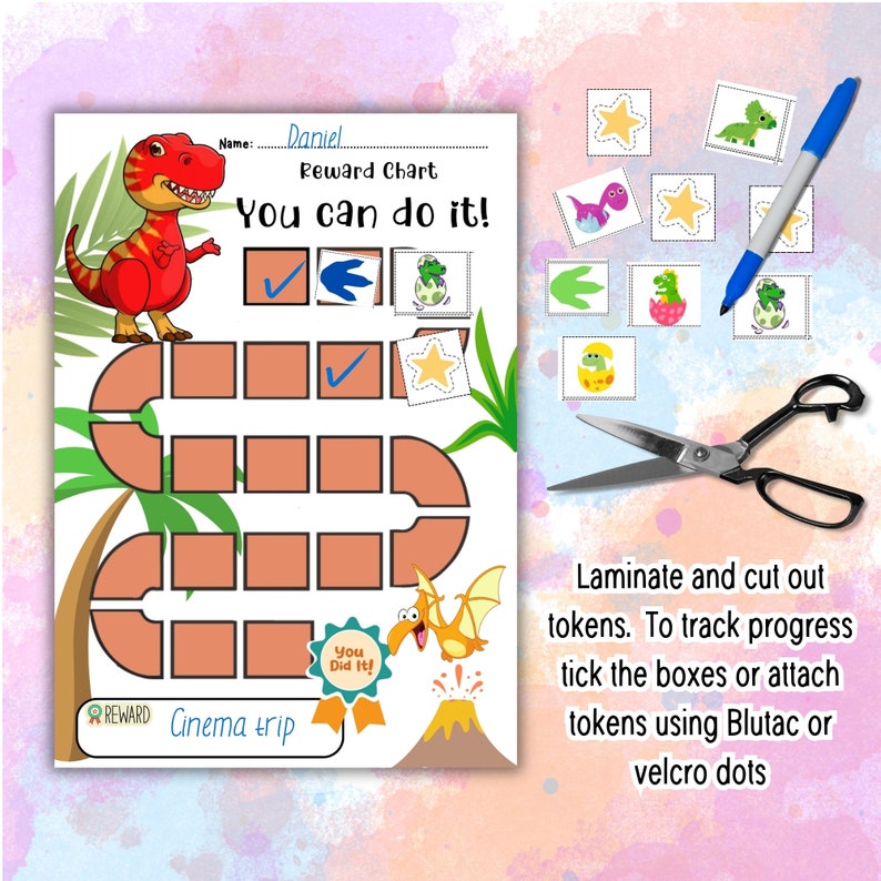 Dinosaur Reward Chart Bundle, Child Task Behaviour Tracker, Homeschool ...