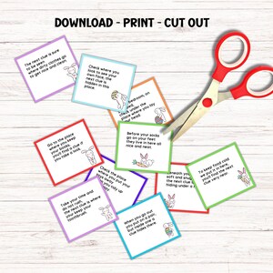 Printable Easter Egg Scavenger Hunt, Indoor Treasure Hunt Clue Cards ...