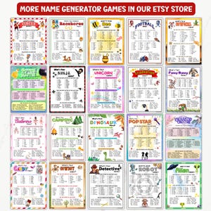 Whats Your Valentine Name Party Game for Kids, Name Generator Activity ...