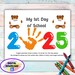 First Day of Preschool Handprint Art, Child School Poem Keepsake, Hand ...