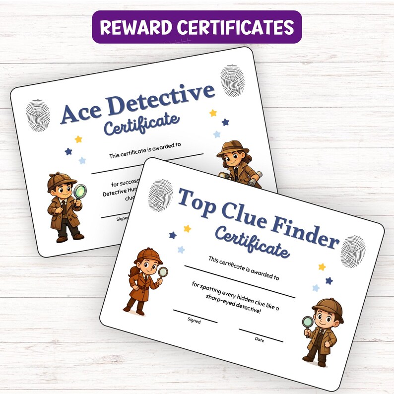 Detective Scavenger Hunt for Kids, Indoor or Outdoor Activity, Treasure ...