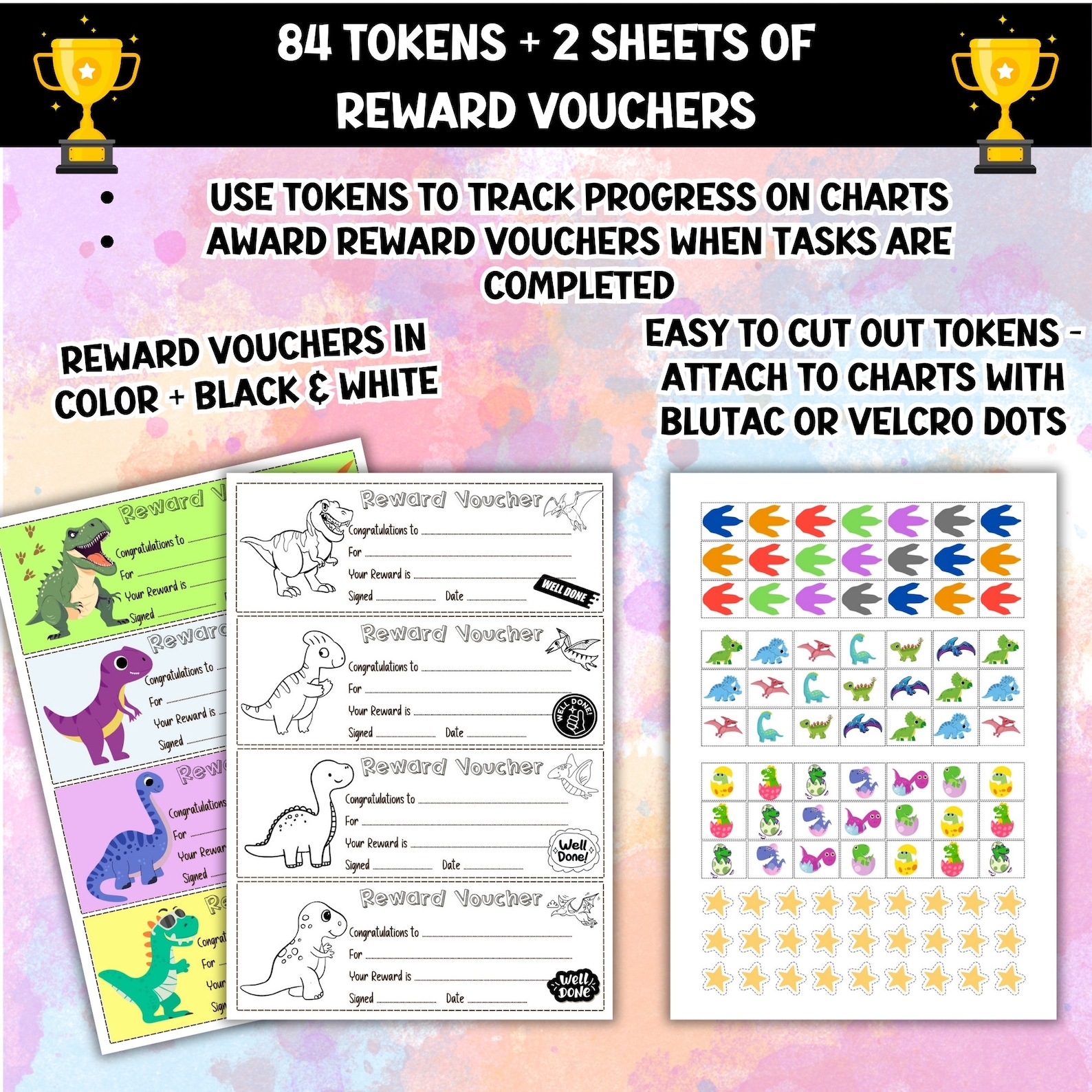 Dinosaur Reward Chart Bundle, Child Task Behaviour Tracker, Homeschool ...