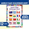 Flags of the World Scavenger Hunt for Kids, Indoor or Outdoor Holiday ...