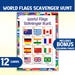 Flags of the World Scavenger Hunt for Kids, Indoor or Outdoor Holiday ...