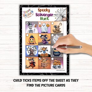 Spooky Halloween Scavenger Hunt for Kids, Indoor or Outdoor Halloween ...