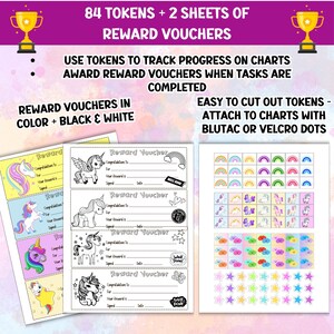 Unicorn Reward Chart Bundle, Child Task Tracker, Homeschool Sticker ...