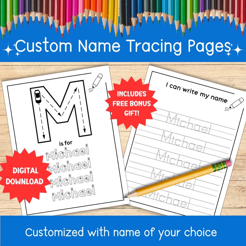 Name Tracing Worksheets for Classroom - Etsy