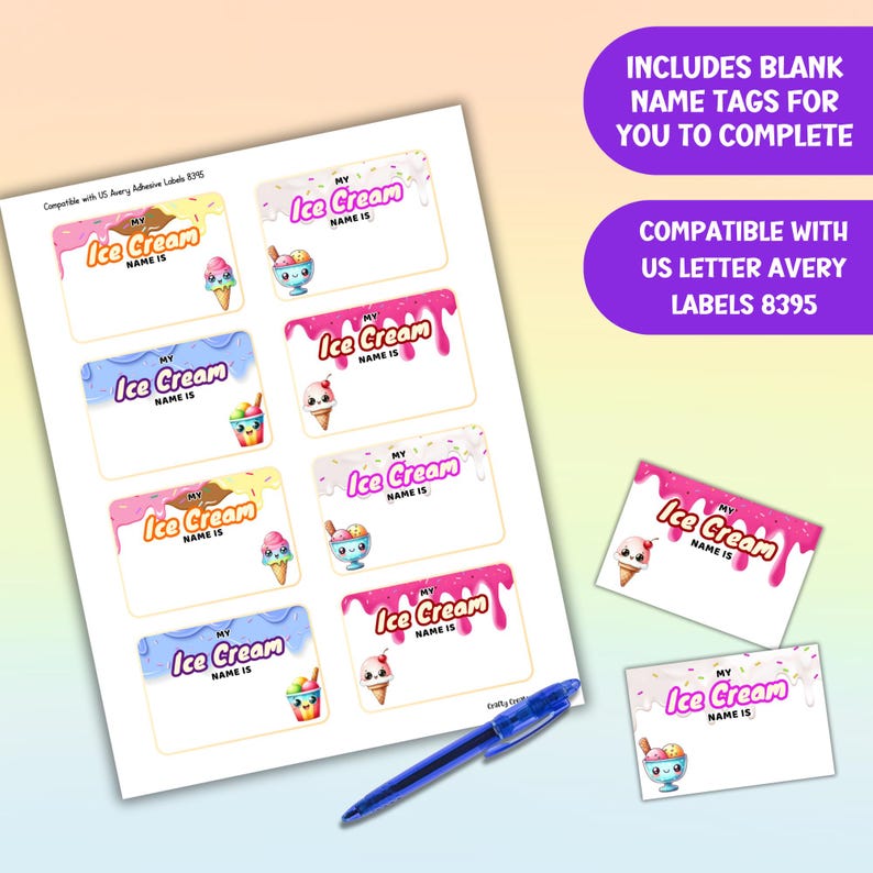 What’s Your Ice Cream Name Game, Summer Party Activity, Printable Name ...