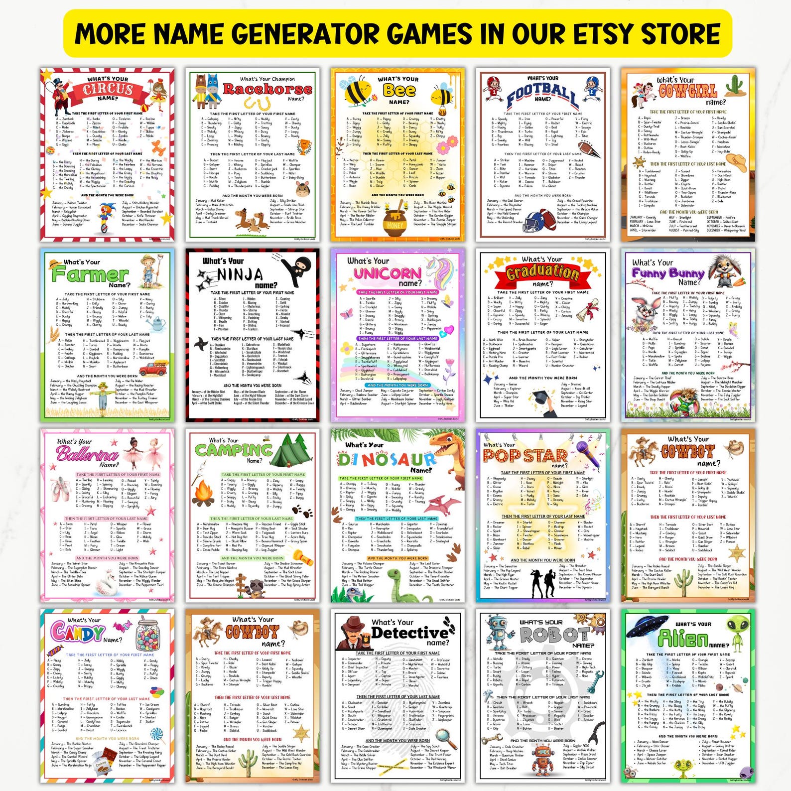 Whats Your Chocolate Name Party Game for Kids, Candy Theme Name ...