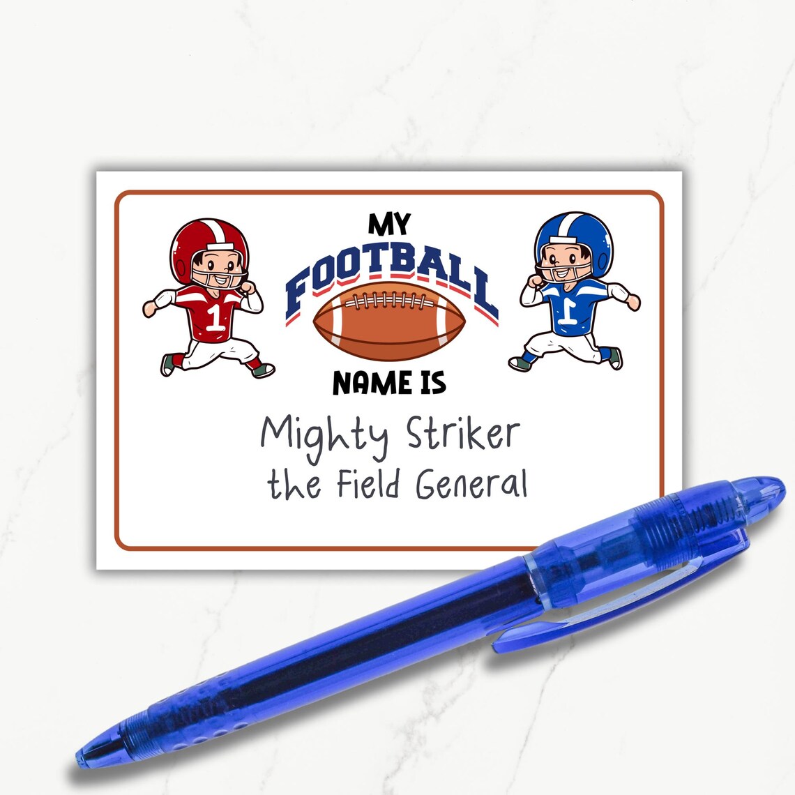 What's Your Football Name Game for Kids, Football Title Generator ...
