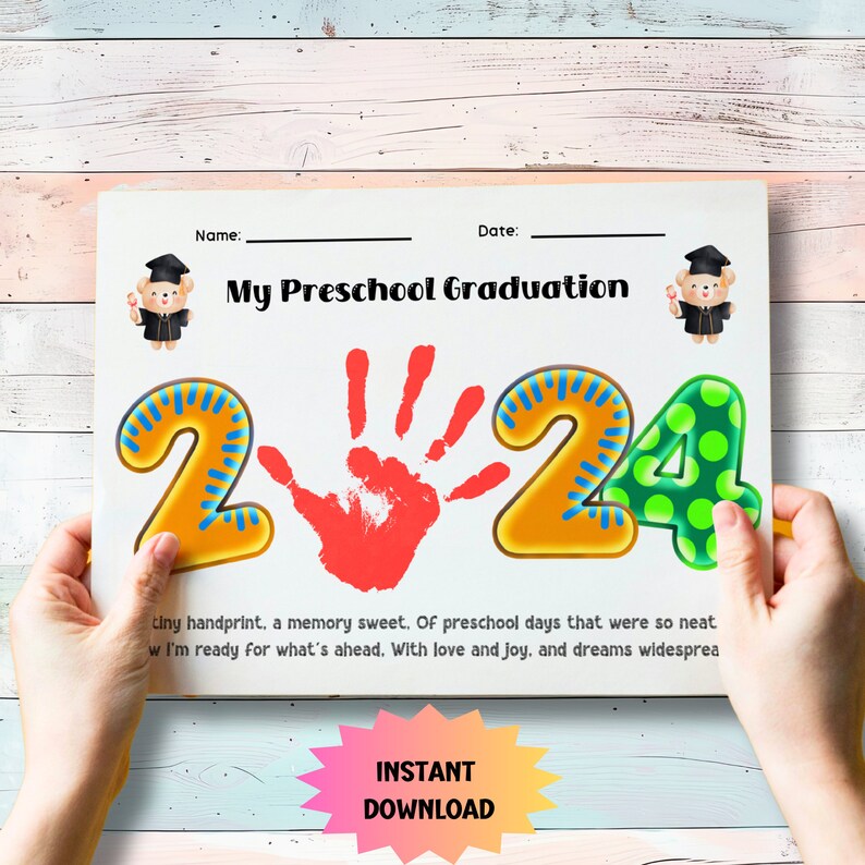 Preschool Graduation Certificate, End of School Year Poem, Pre K Memory ...