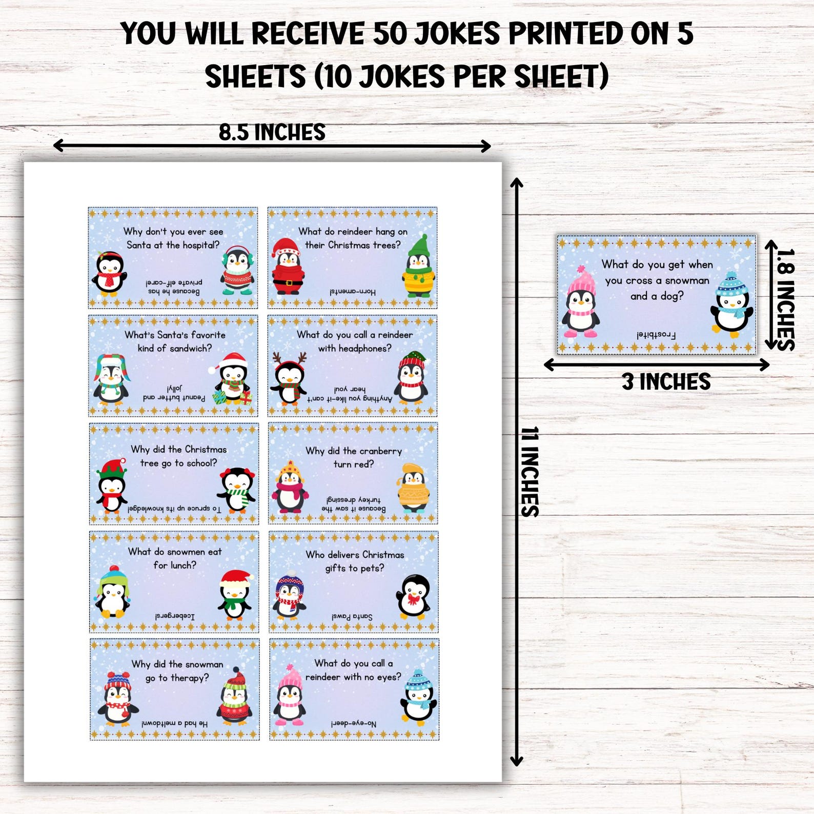 Christmas Jokes for Kids, 50 Lunchbox Notes Bundle, Family Friendly ...