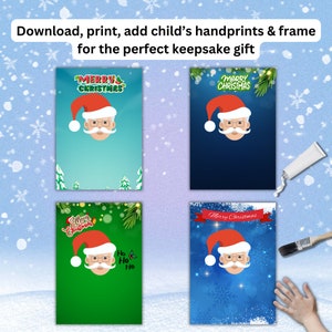 Santa Handprint Art Activity, Christmas DIY Craft, Toddler Preschool ...