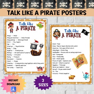 Talk Like A Pirate Posters, Kids Wall Art, Classroom Posters ...